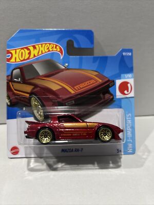 2022 HOT WHEELS #97 - Mazda RX-7 (Red Recolour #1 J-Imports - Case L ...