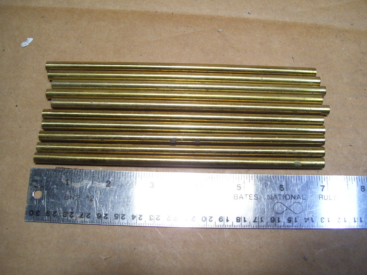LOT 10PCS POLISHED BRASS ROD 1/4 " DIA X 6-7/8" LONG 0060 | eBay