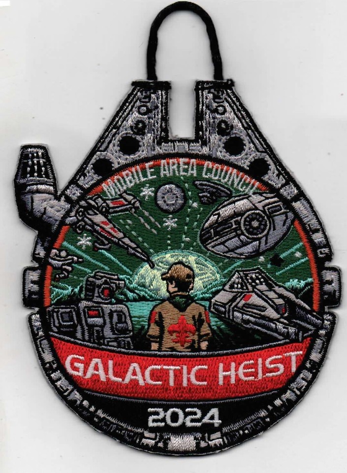 STAR WARS BSA MOBILE AREA | Galactic Heist Boy Scout Patch SET | Silver ...