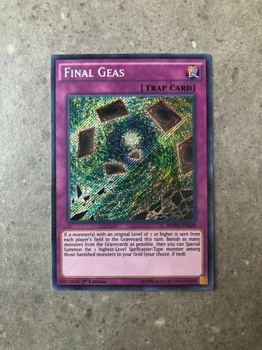 YugiOh 1x Final Geas MVP1-ENS29 Secret Rare 1st Edition MINT Combine ...