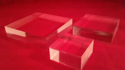 Acrylic Perspex® Blocks Retail Jewellery Display Stands Various Risers ...