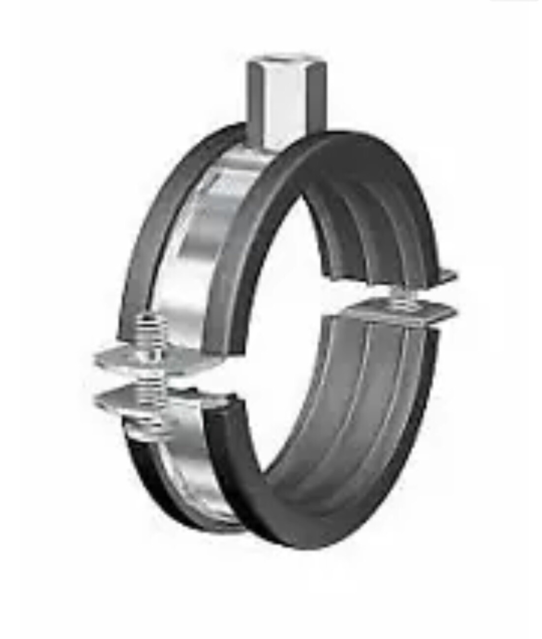 50x FLAMCO UNIVERSAL PIPE CLIPS BSI M 8/10x15-19 3/8" RUBBER LINED ...