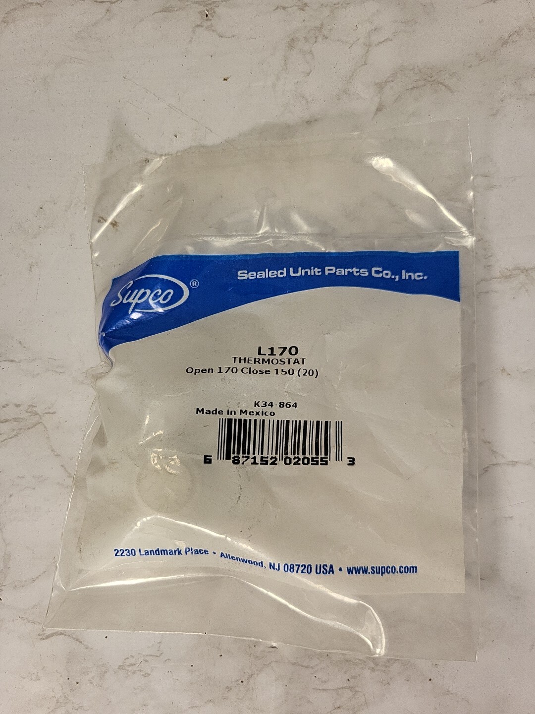 SUPCO L170 Limit Control Thermostat Snap Disc L170-20f 610071 for sale ...