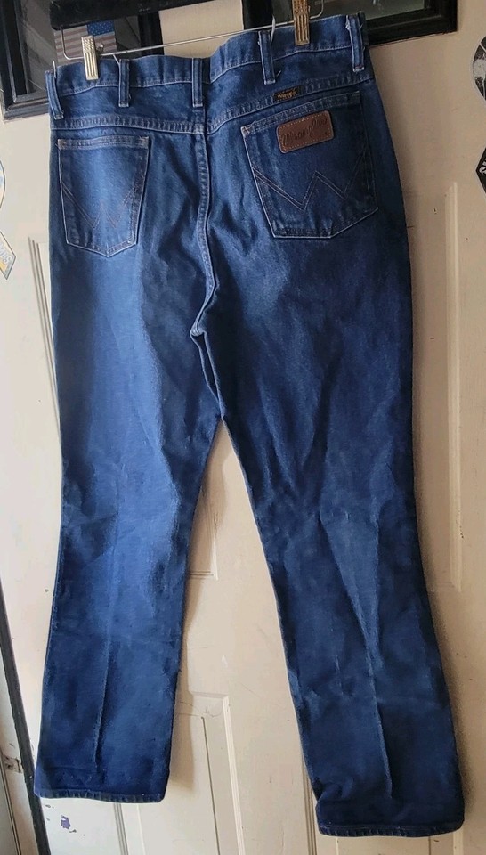 Wrangler 945NAV Mens Cowboy Cut Blue Jeans 35x34 | eBay