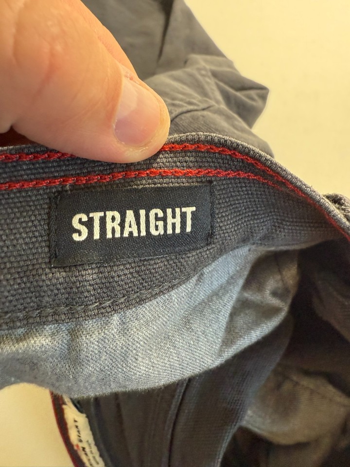 American Giant Roughneck Stretch Canvas Straight Leg Pants Gray 36x30 ...