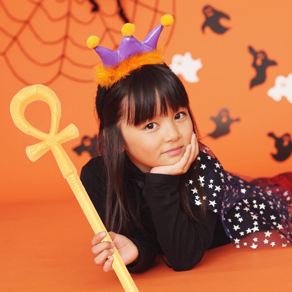 Gold Ankh Cane Pharaoh Scepter Egyptian Staff Halloween Prop | eBay UK