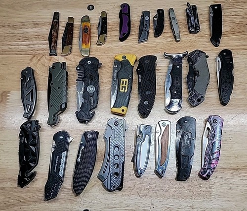 Lot of 26 knives - various brands - pocket knives - USED | eBay