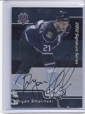 2001-02 BE A PLAYER SIGNATURE SERIES BRYAN SMOLINSKI AUTOGRAPH AUTO 134 ...
