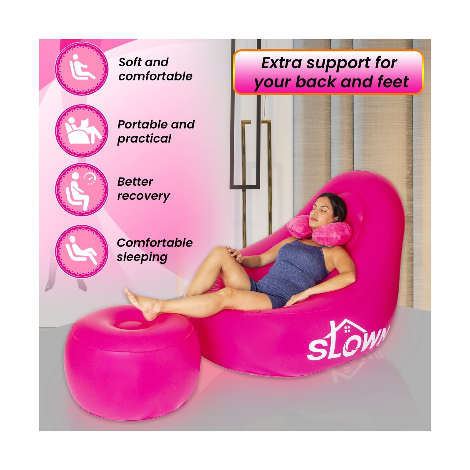 Slown BBL Chair - Inflatable BBL Mattress with Hole After Surgery for ...