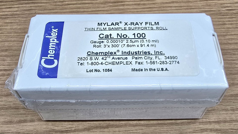Chemplex 100 Mylar Film - Thin Film Sample Supports, 3"x300' Roll | eBay