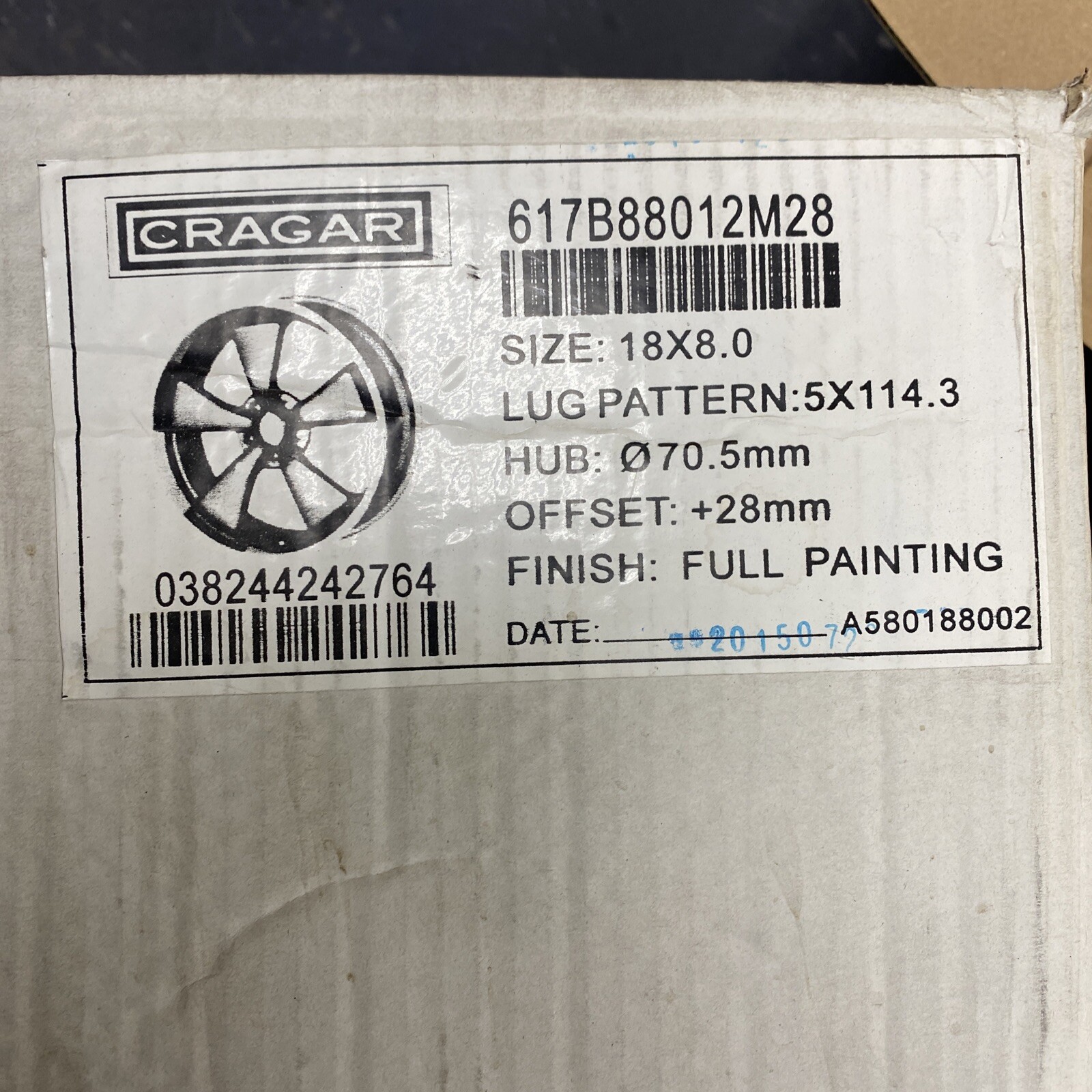 Cragar 617B Modern Muscle Rim 18x8 5x115 Offset 15 Matte Black ...