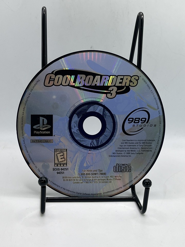 PlayStation Ps1 Games Cool Boarders 2001 & 2 & 3 Sony Disc Only Vintage ...