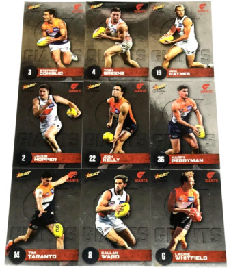 2021 SELECT AFL FOOTY STARS PRESTIGE TRADING CARD BASE TEAM SET(9)-GWS ...