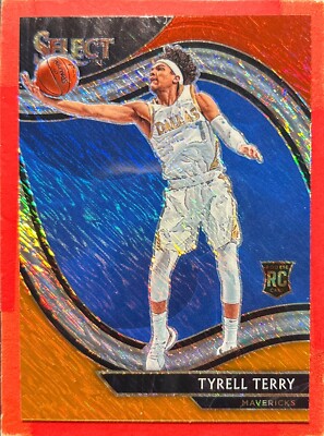 Tyrell Terry ~ 2020-21 Panini Select ~ Courtside Shimmer Prizm ~ Rookie ...