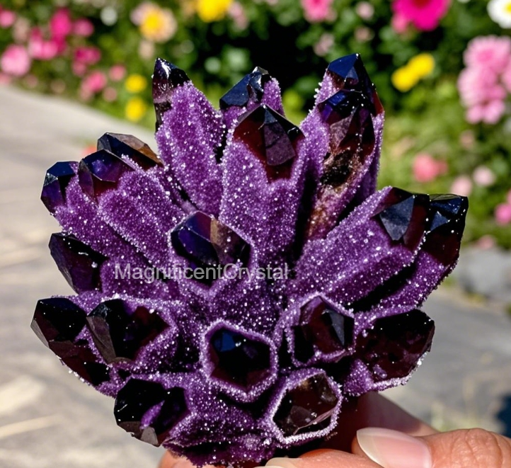 300G+Rare Dark Purple Quartz Cluster Raw Rock Amethyst Geode Home Reiki ...