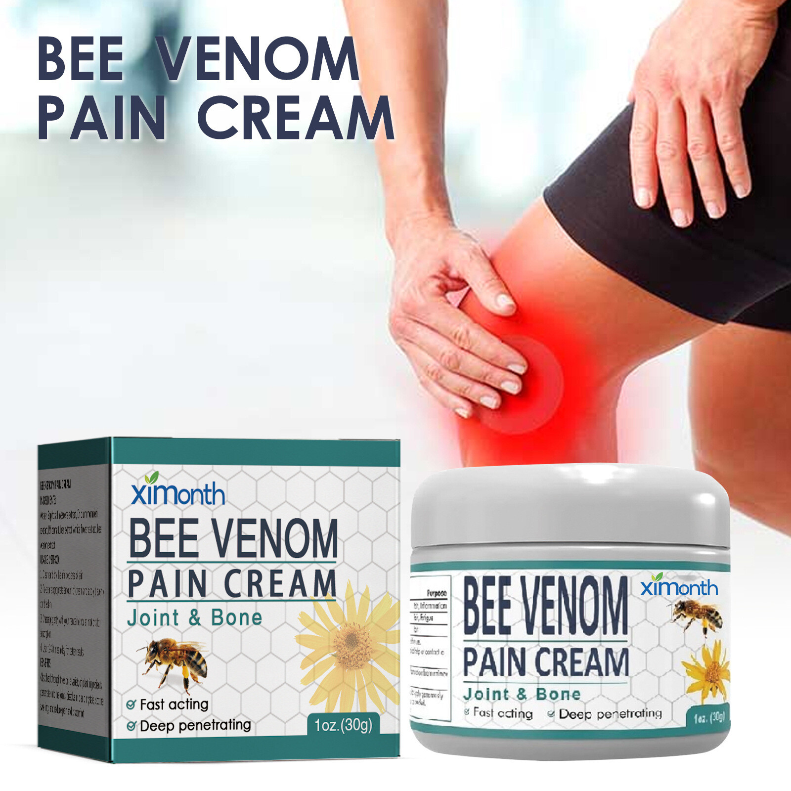 Bees Venom Pain Cream for Joint Bone Healing Arthritis Pain Relief Care ...
