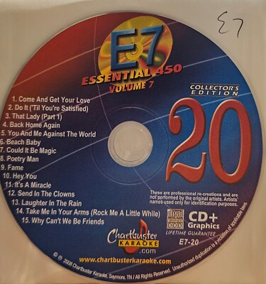 E7 20 ESSENTIAL 450 COLLECTION CHARTBUSTER KARAOKE CDG | eBay