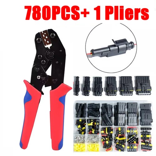708Pcs Car Automotive Waterproof Electrical Wire Connector Plug 1-6 Pin ...