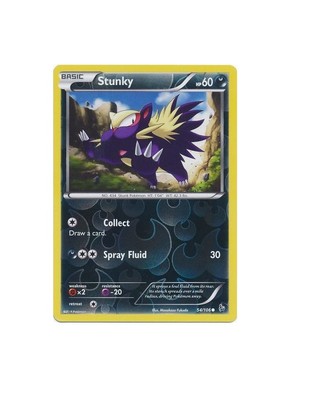 Stunky 54/106 Reverse Holo XY Flashfire Reverse Holo Single Pokemon ...
