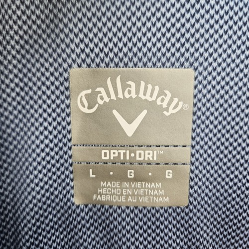 Callaway Opti Dri Golf Shirt Mens Large Performance Stretch Blue ...