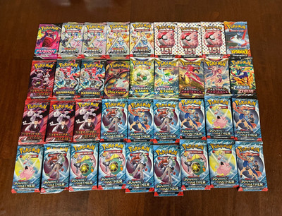Mixed Lot Of 36 Pokémon Booster Packs Brand New Prismatic Evolutions ...