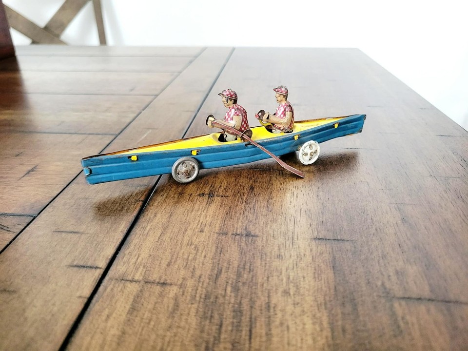 Antique Double Scull German Penny Tin Toy | eBay