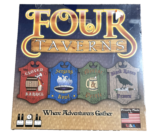 Four (4) Taverns Adventure Board Game Rather Dashing Games Strategy ...