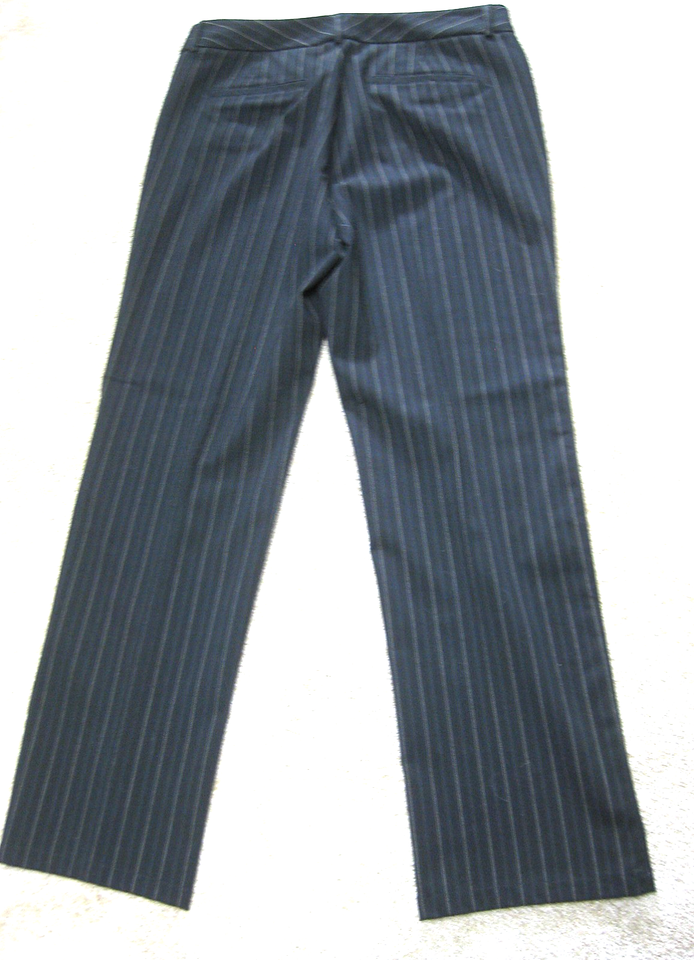 DOCKERS Black Pinstripe Slacks Trousers Size 12M | eBay