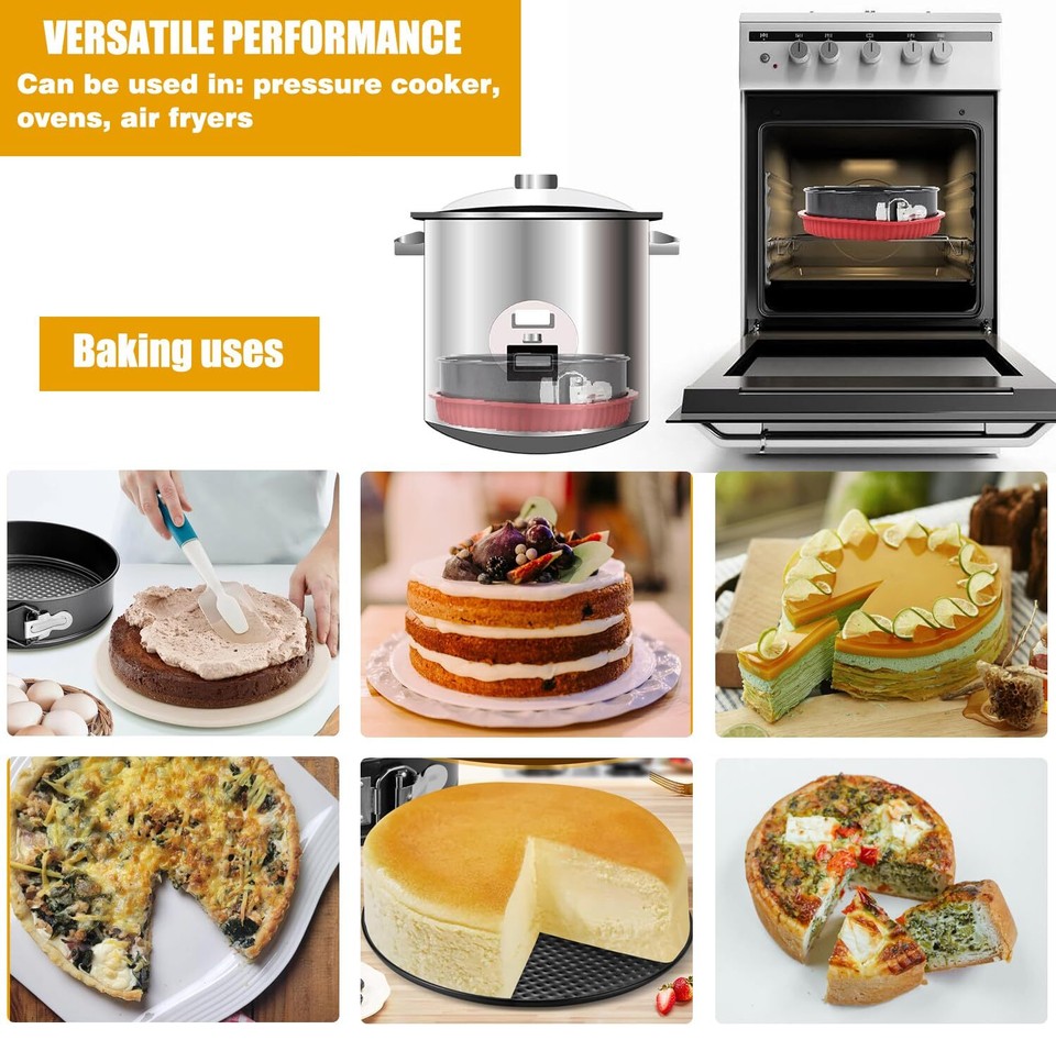 9 Inch Springform Pan Round Cake Baking Pans with Removable Bottom ...