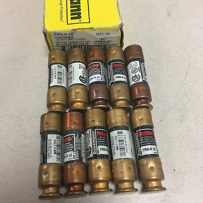 New Box of 10 Bussmann FRN-R-25 Fuse | eBay