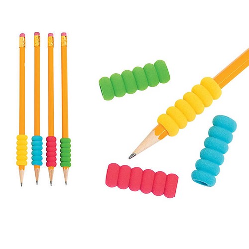 48 Pc Groovy Foam Pencil Grips Pen Comfort Soft Sponge Children School ...