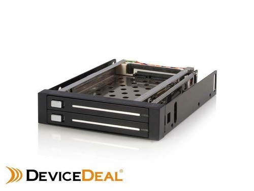 StarTech 3.5" Bay to 2x2.5" HDD Hot Swap Trayless SATA III Mobile Rack ...