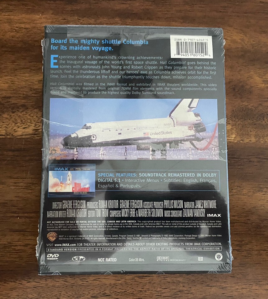 IMAX - Hail Columbia (DVD, 2001) BRAND NEW - FREE SHIPPING 794051801524 ...