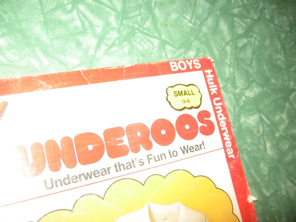 Vintage 1978 Underoos Incredible Hulk ~ PACKAGE ONLY ~ Ultra Rare. | eBay