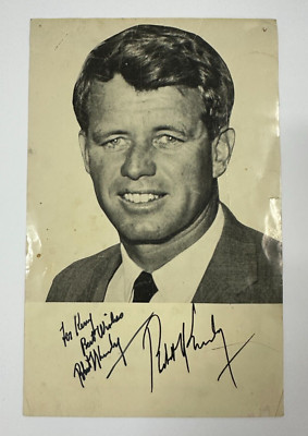 Robert F. Kennedy Signed Luncheon Flyer Photograph BAS Beckett LOA ...