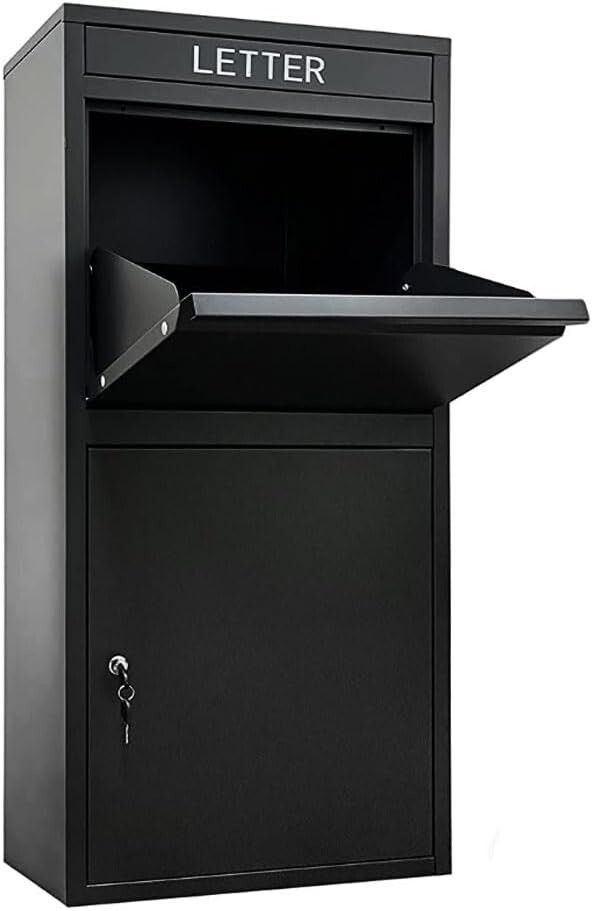 XL Package Delivery Box Galvanized Steel Parcel Drop Box Outside Parcel ...