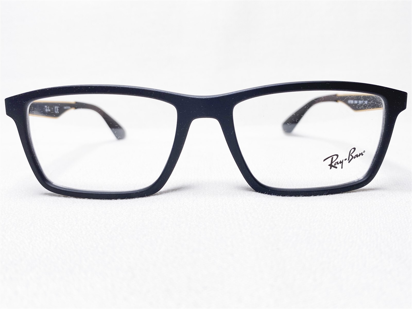 NEW Ray Ban RB7056 5644 Mens Matte Black Rectangle Eyeglasses Frames 53 ...