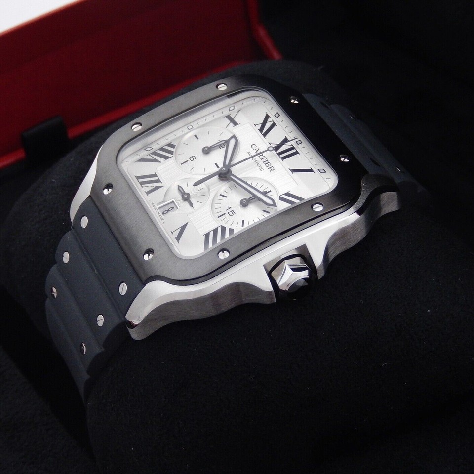 Cartier Santos De Cartier Chronograph Watch WSSA0017 ADLC Complete 2023 ...