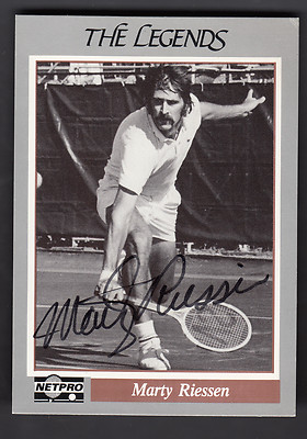 Marty Riessen Autographed 1993 NETPRO The Legends Tennis Trading Card ...