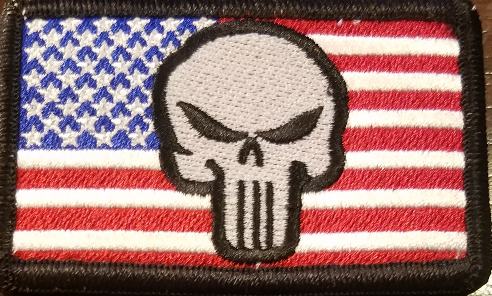 United States Flag Iron-On Patch USA Tactical Morale Emblem Black ...