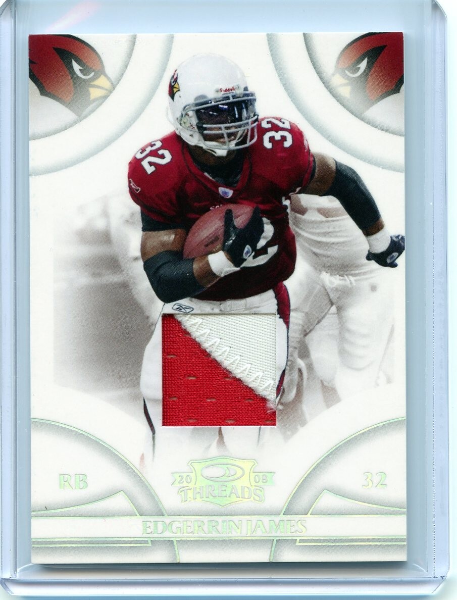 EDGERRIN JAMES 2008 Donruss Threads SILVER Jersey Patch /25 💎 Cardinals ...