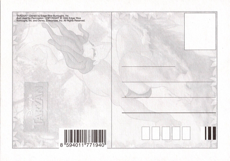 Vtg Postcard Disney's Tarzan, Jungle Tree Surfing , Continental ...