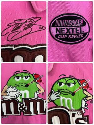 JH DESIGN m&m's embroidered logo racing jacket Youth XL Pink JH DESIGN m&m's embroidered logo racing jacket Youth XL Pink