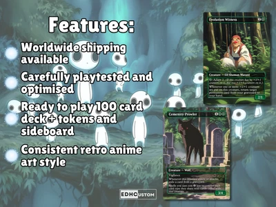 Wolf Princess Commander Deck Voja MTG EDH Anime Style Proxy