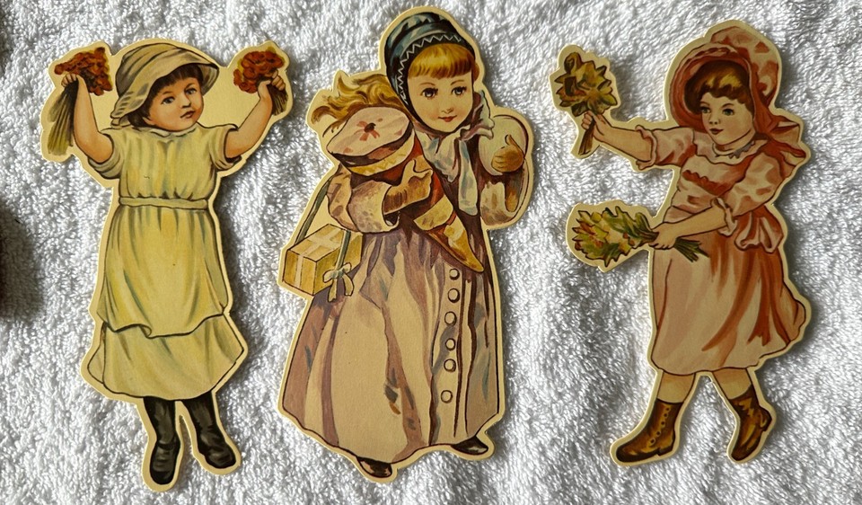 Vintage Little Flower Girl Book w/ 6 Paper Dolls Merrimack Publishing ...