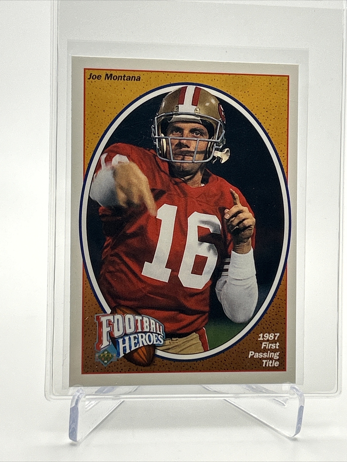 1991 Upper Deck Joe Montana Football Heroes Football Card #4 Mint FREE ...
