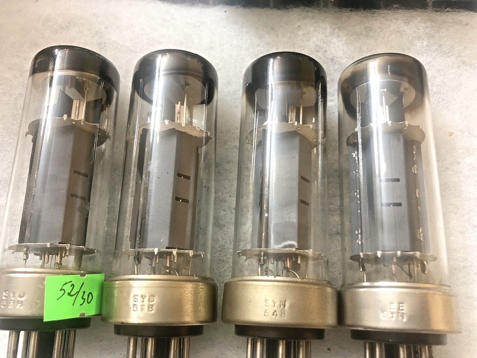 Mullard Philips EL34 6CA7 Metal Base Disc getter, NOS Tested Matched ...