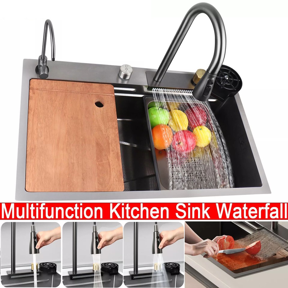 Multifunction Kitchen Sink Stainless Steel Bathroom Laundry Basin ...