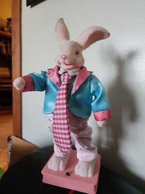 VTG NOVELTY INC. ROCKIN' RABBIT ANIMATED EASTER BUNNY WITH SUIT & TIE ...