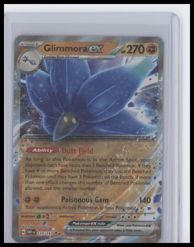 Glimmora EX Pokemon Card Double Rare OBF EN 123/197 | eBay